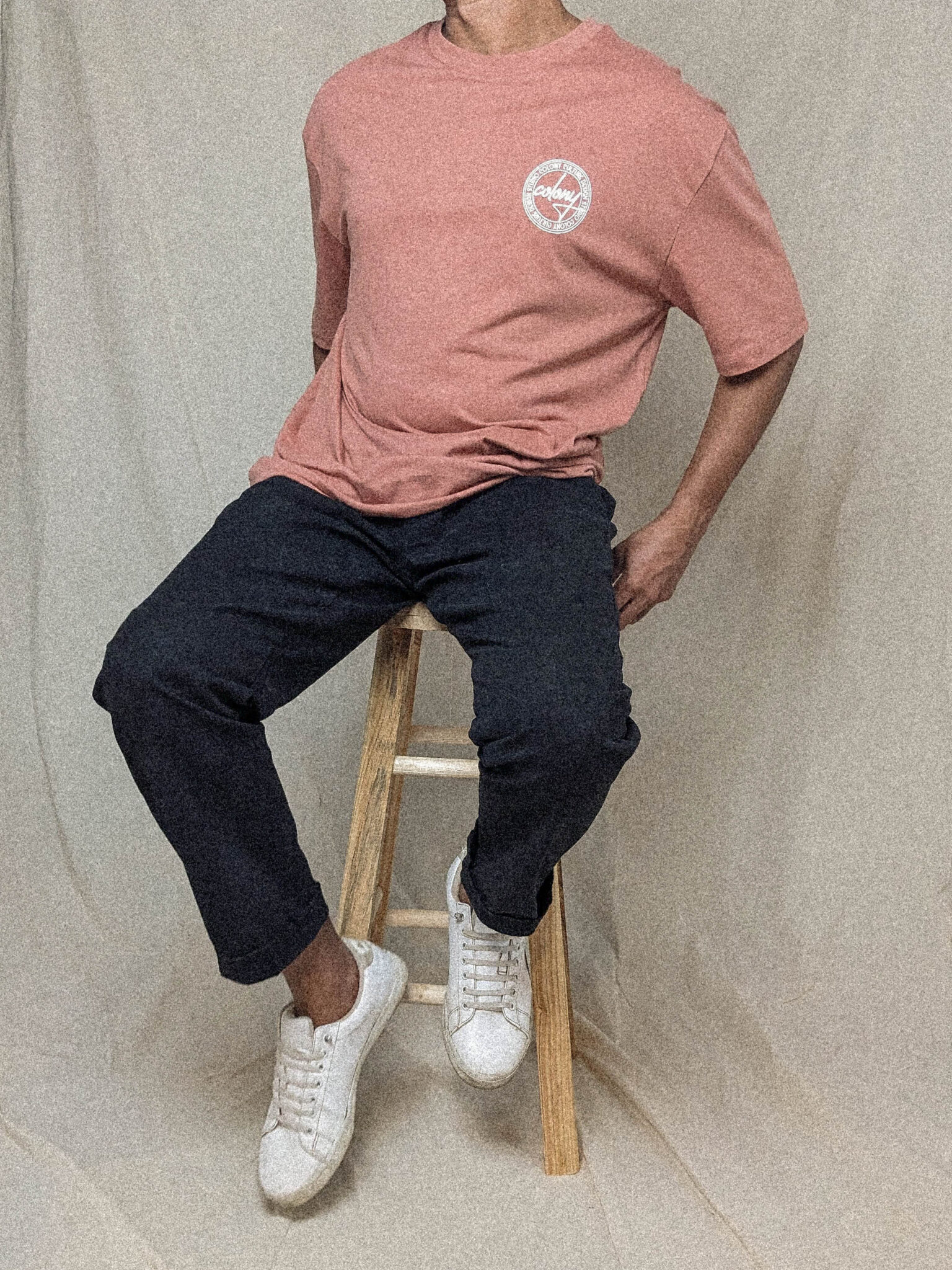 Oversized Graphic Tshirt - Studio Tee in Dark Salmon
